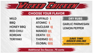 Our Menu - Wicked Chicken Wings- Santa Clara